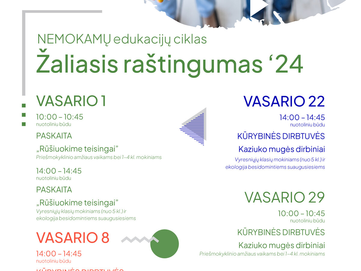 Nemokamų edukacijų ciklas Žaliasis raštingumas 2024 | Biržų rajono ...